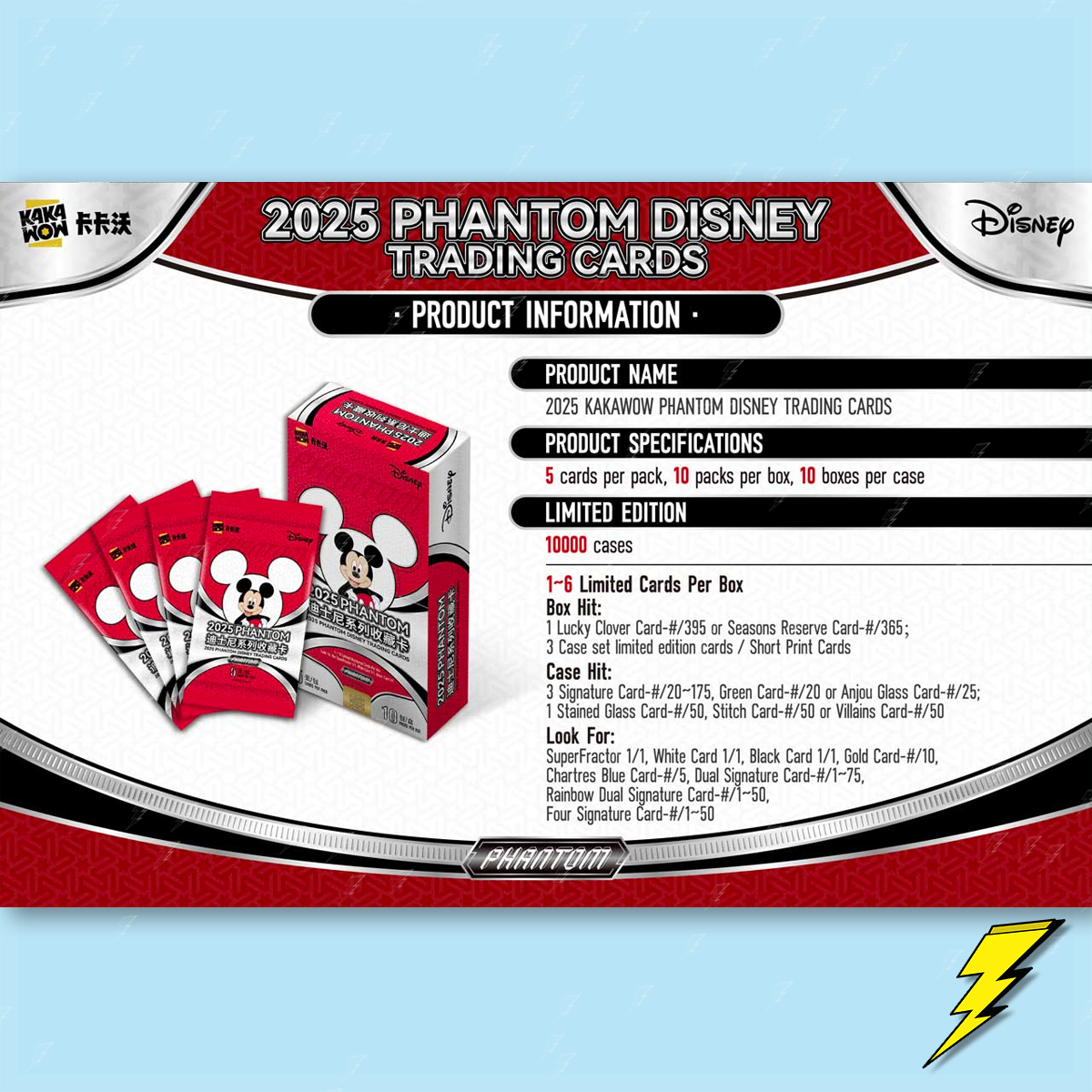 Disney Phantom 2025 Booster Pack - Kakawow – Thunderbolt Cards